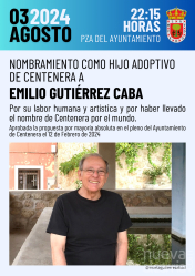 Emilio Gutiérrez Caba, Hijo Adoptivo de Centenera | NuevaAlcarria ...